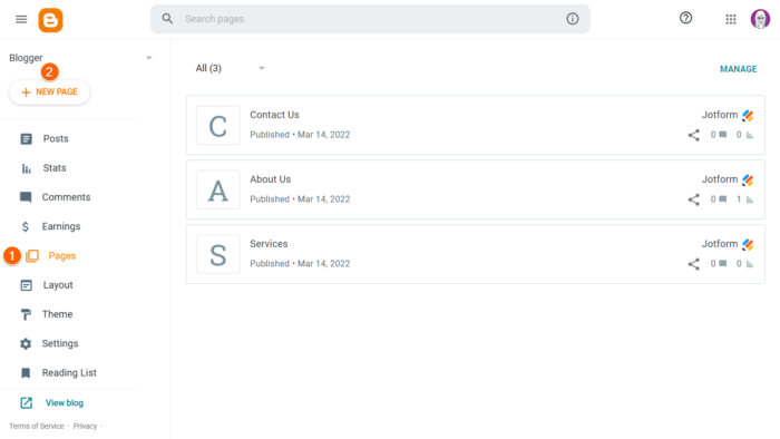 How to Add a Form to Blogger