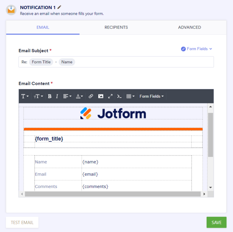 Explanation of Email Notification and Autoresponder Settings