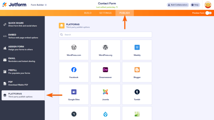 Adding a Form to GoDaddy