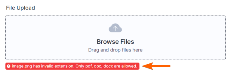 How to Change the Allowed File Types in the File Upload Element