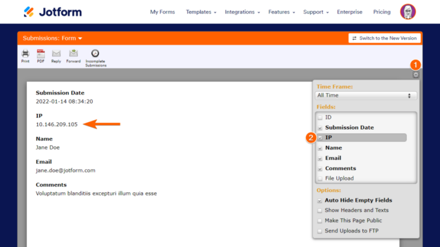 How to Find the IP Addresses of Form Respondents