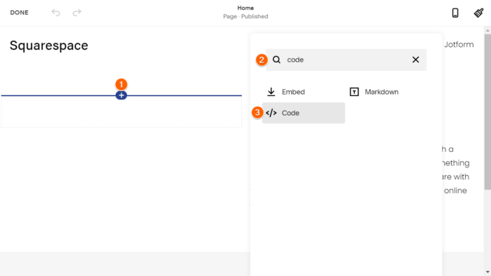 Adding a Form to Squarespace