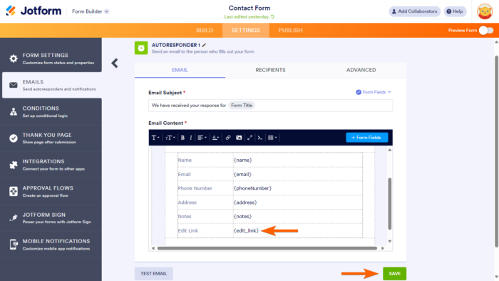 How to Let Users Update Their Entries