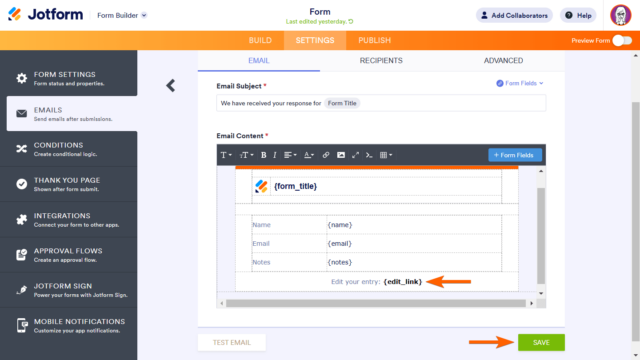 How to Let Users Update Their Entries Later