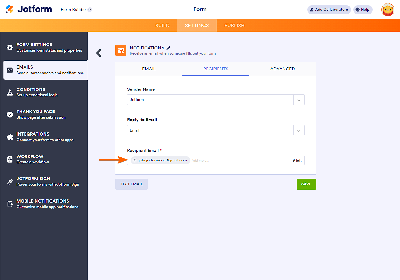 How to Change the Email Address Used for Email Notification?