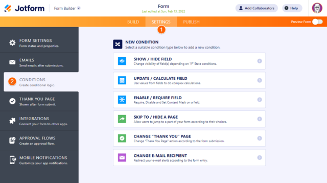 Conditional Logic for Online Forms
