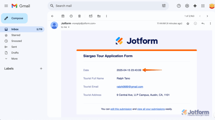 How to Add a Date to an Email Notification