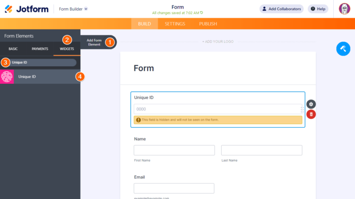 How to Add Custom Unique IDs to your Form Submissions?