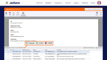 How to Download Form Submissions as Excel, CSV, or PDF