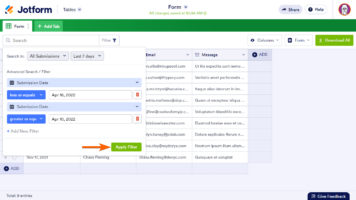 How to Download Form Submissions as Excel, CSV, or PDF