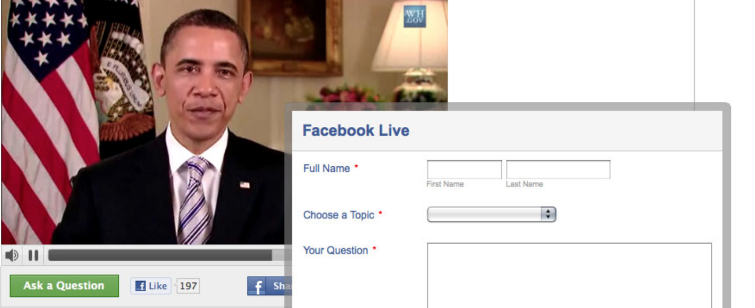 Ask President Obama on Facebook Live Townhall | The Jotform Blog