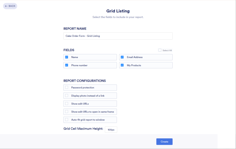 How to Create a Grid Listing Report