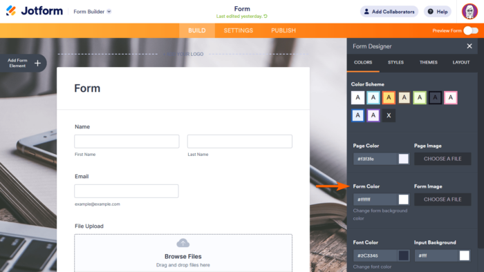 How to Adjust Your Form Background's Opacity
