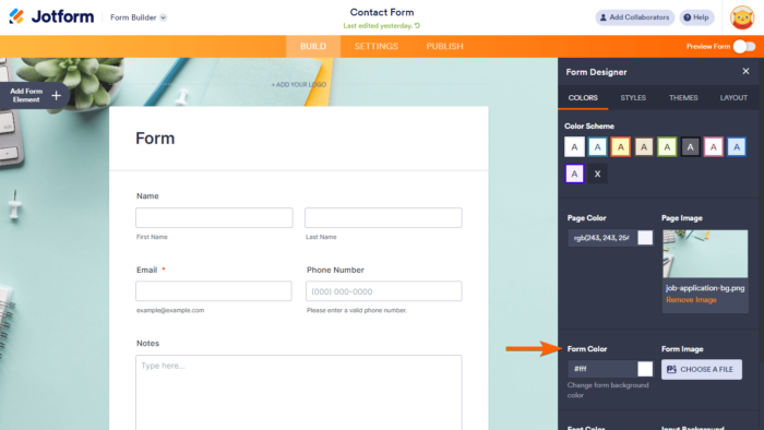 How to Adjust Your Form Background's Opacity