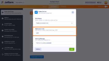How to Add Time and Response Limit to Your Form