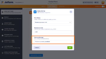 How to Add Time and Response Limit to Your Form