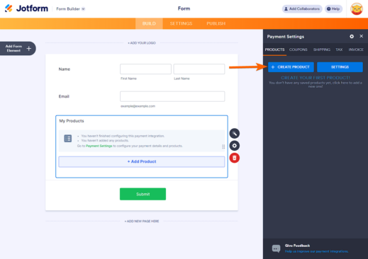 Setting Up Your First Order Form