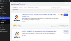How to embed Jotform in WordPress?