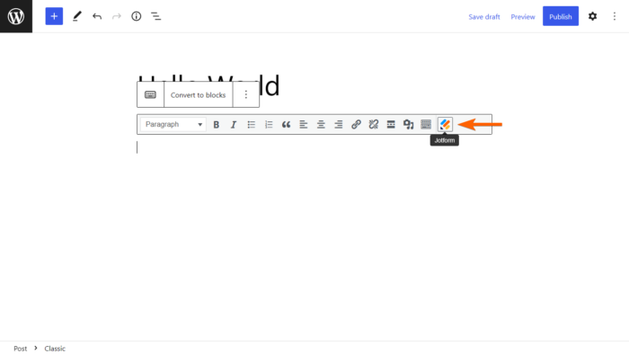 How to embed Jotform in WordPress?