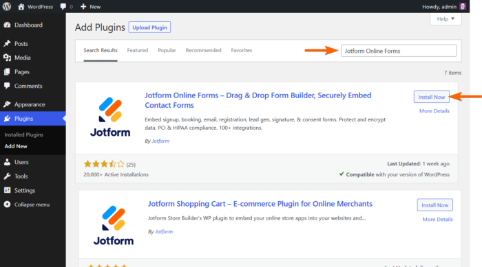 How to embed Jotform in WordPress?