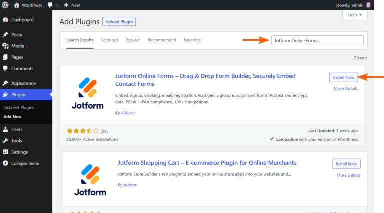 How to embed Jotform in WordPress?