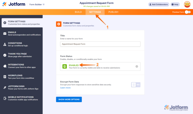 How to Enable or Disable a Form