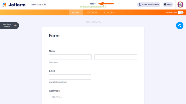 How to Change the Title or Name of Your Form