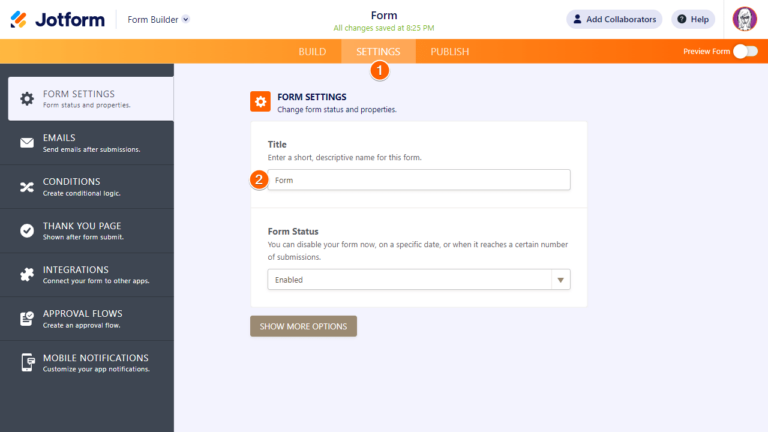 How to Change the Title or Name of Your Form