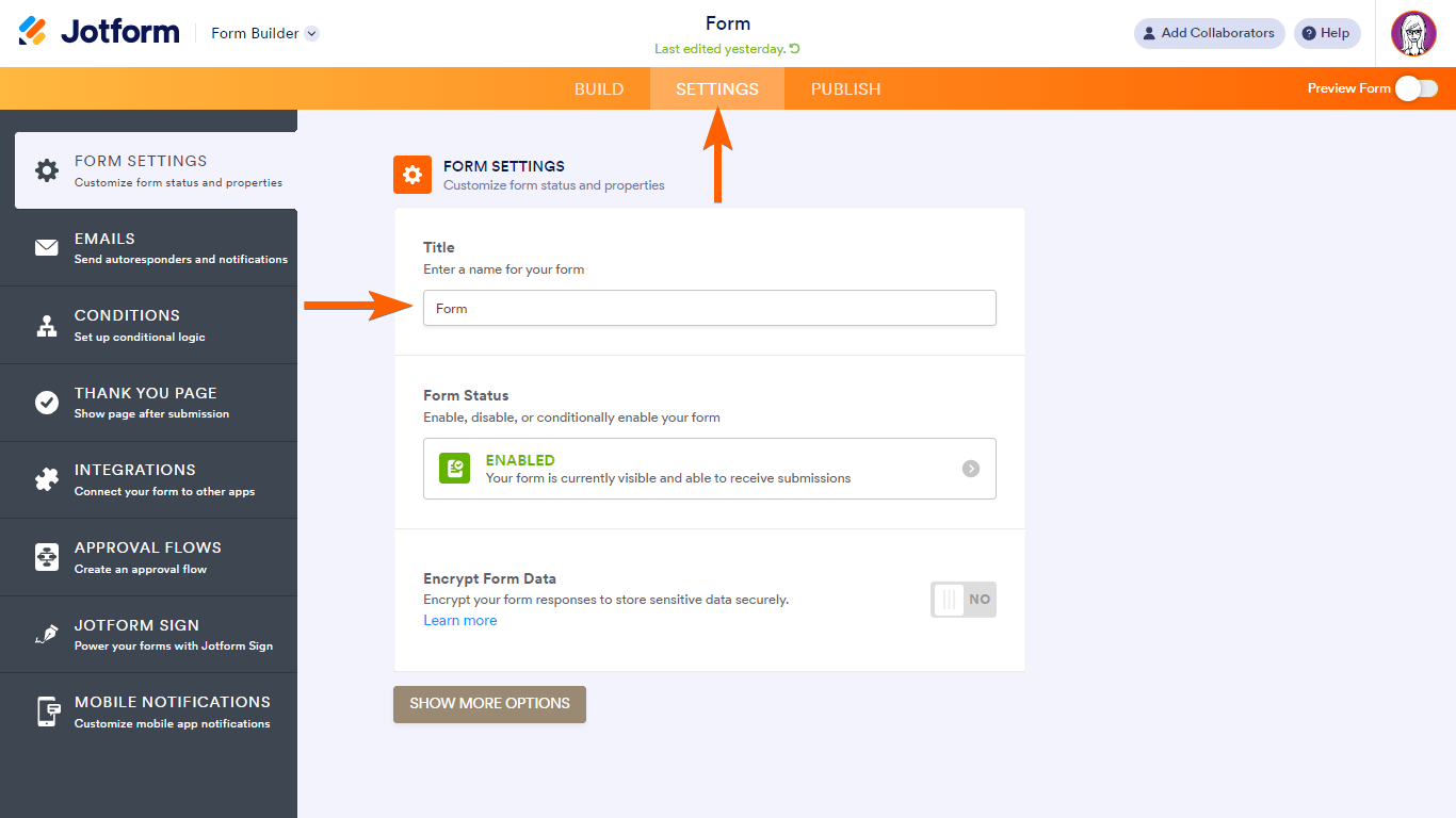 How to Change the Title or Name of Your Form
