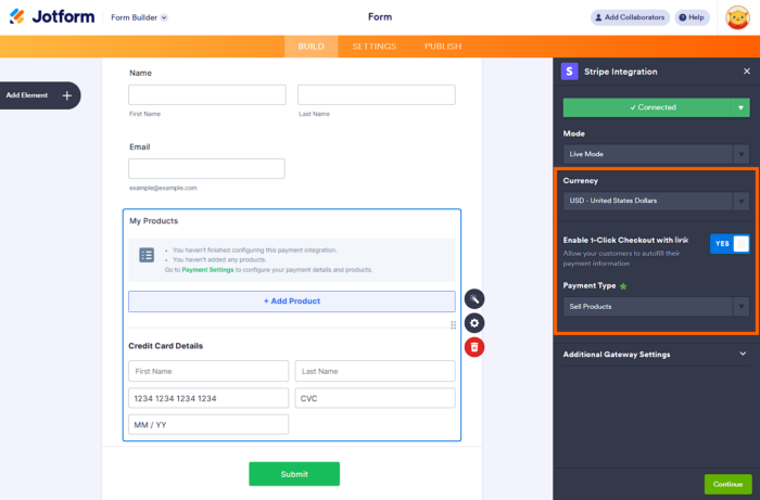 How to Integrate Stripe With Jotform