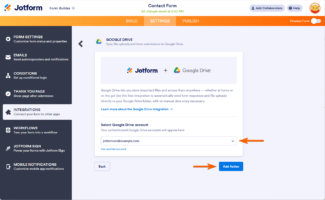How to Integrate Your Form With Google Drive