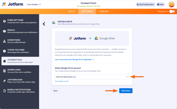 How to Integrate Your Form With Google Drive