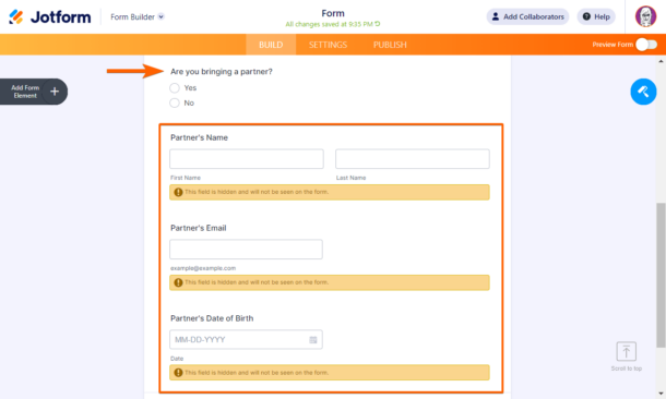 How to Hide or Show Multiple Fields Conditionally