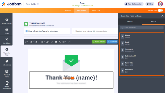 How to Display User Answers on Your Thank You Page