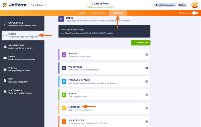 Cómo crear un formulario de Lightbox