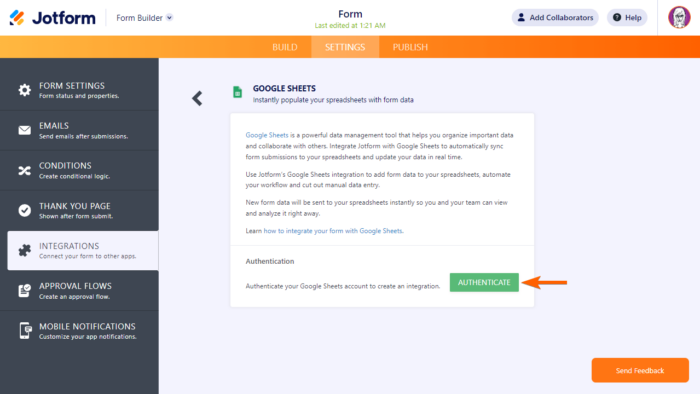 How to Integrate Forms with Google Sheets