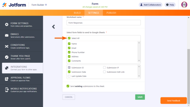 How to Integrate Forms With Google Sheets