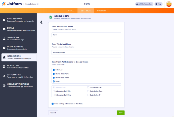 How to Integrate Forms With Google Sheets