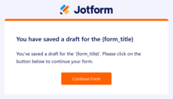 Setting up the Continue Forms Later Feature in Card Forms