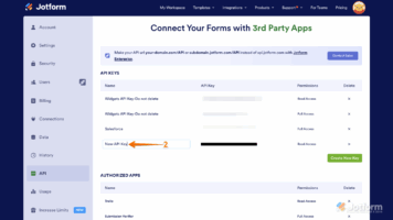 How to Create Jotform API Keys
