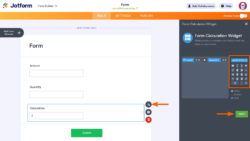 How to Perform Form Calculation Using a Widget