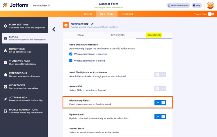 How to Hide Empty Fields on Email Alerts