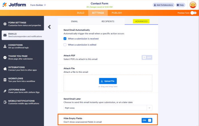 How to Hide Empty Fields on Email Alerts