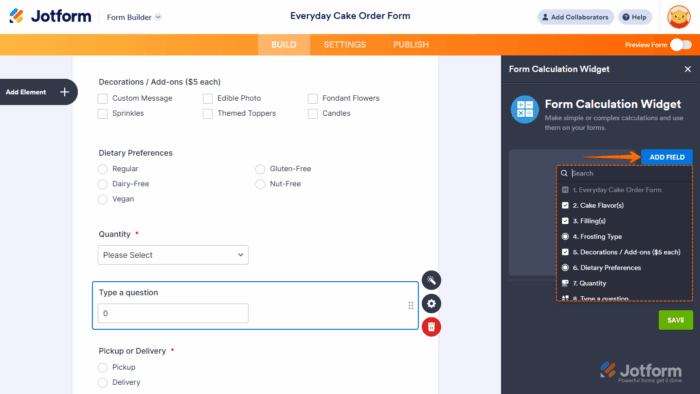 How To Use Jotforms Form Calculation Widget