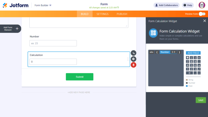 Form Calculation: Math Function Reference