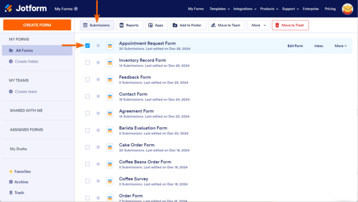 How to View Form Submissions