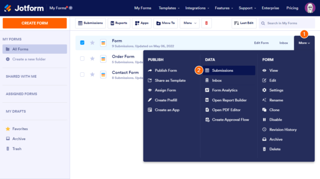 How to View Form Submissions