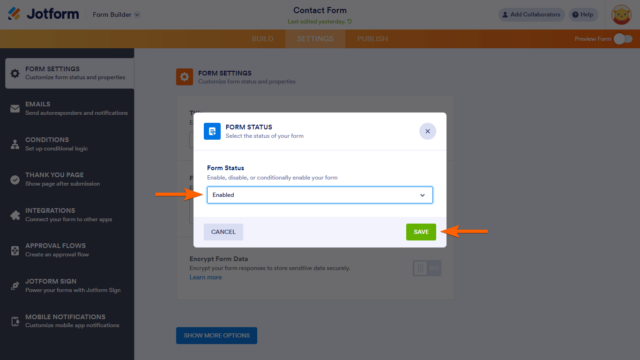 How to Remove or Reset Your Form's Expiration Date