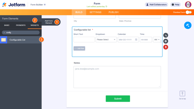 How to Set Up the Configurable List Widget