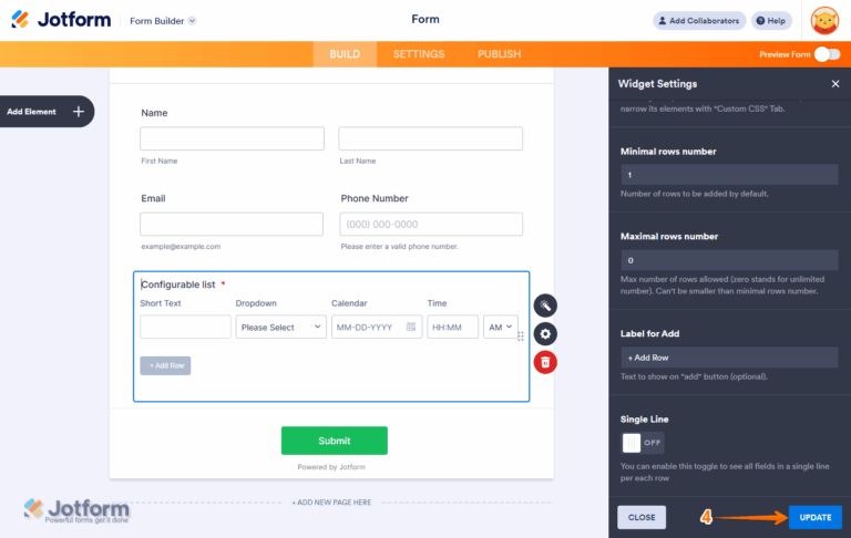 How to Set Up the Configurable List Widget